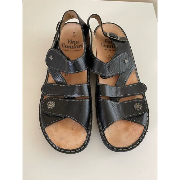 Finn Comfort | Shoes | Finn Comfort Unisex Black Leather Sandals Made ...
